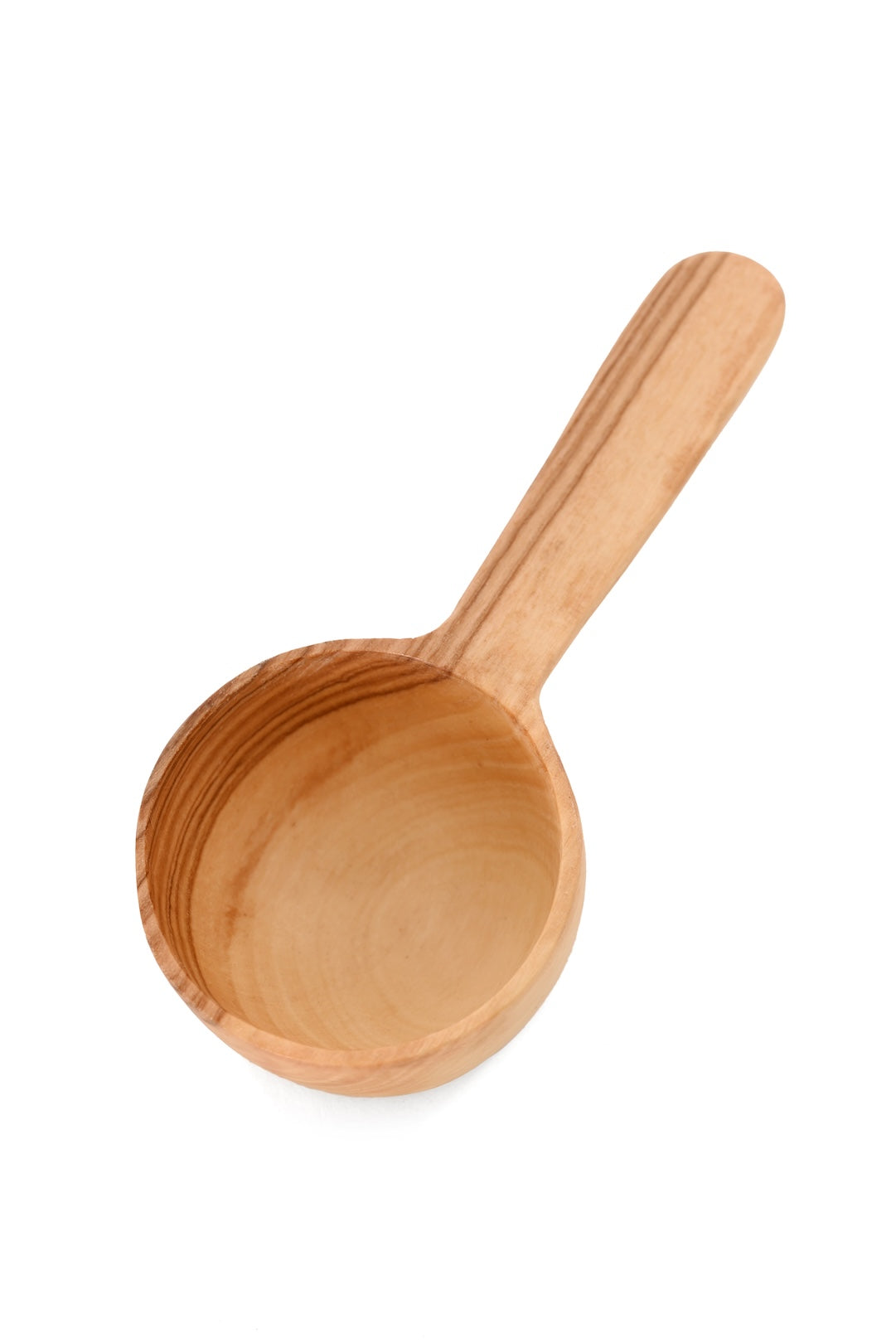 Small Olive Wood Flat Bottom Scoop – African Mod